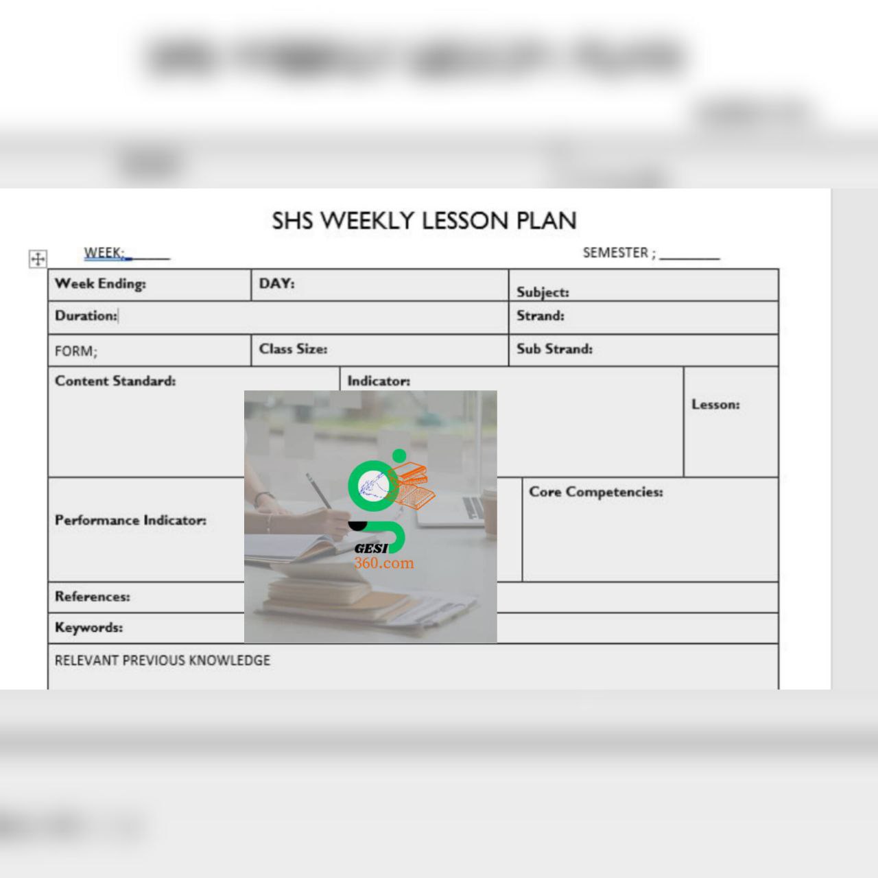 SHS New Weekly Lesson Plan Template For the New Curriculum 2024 ... SHS New Weekly Lesson Plan Template For the New Curriculum 2024 ...